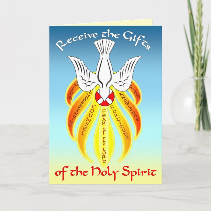 Confirmation Greeting Card Gifts of Holy Spirit | Zazzle