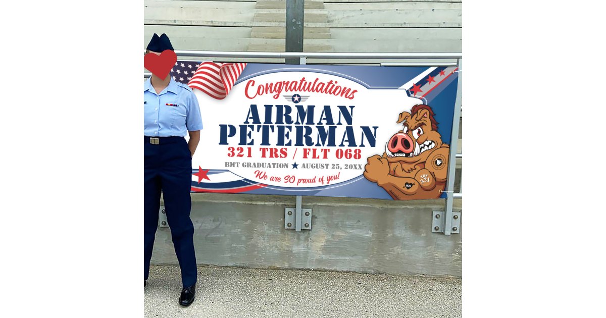 Congratulations 321 Warthogs Air Force Graduation Banner | Zazzle