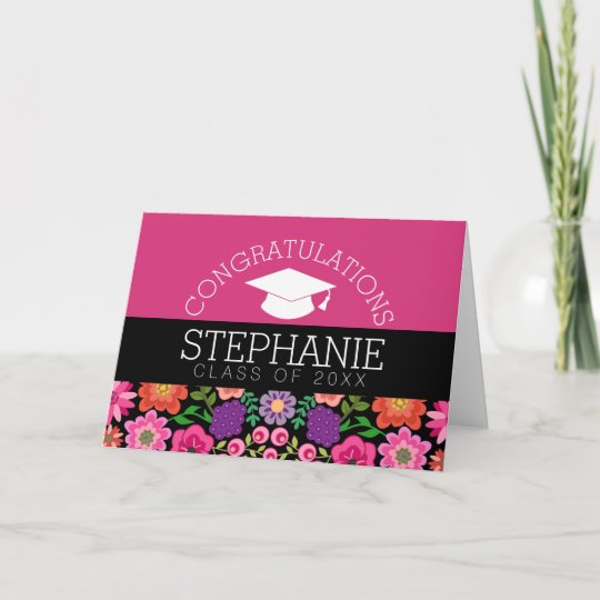 Congratulations Graduate Girly Flowers Graduation Card | Zazzle.com.au