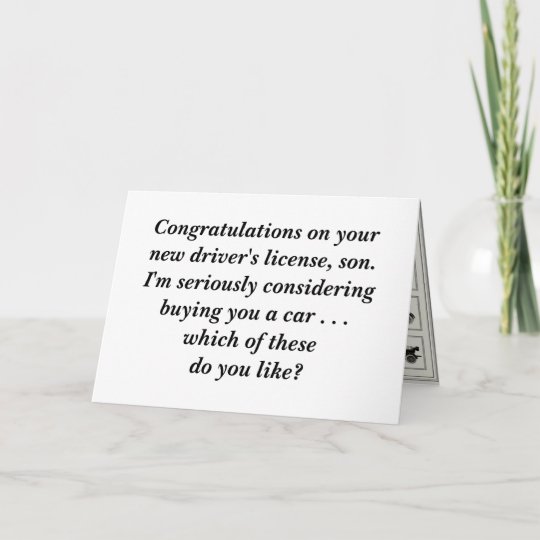 Congratulations on your driver's license! card | Zazzle.com.au
