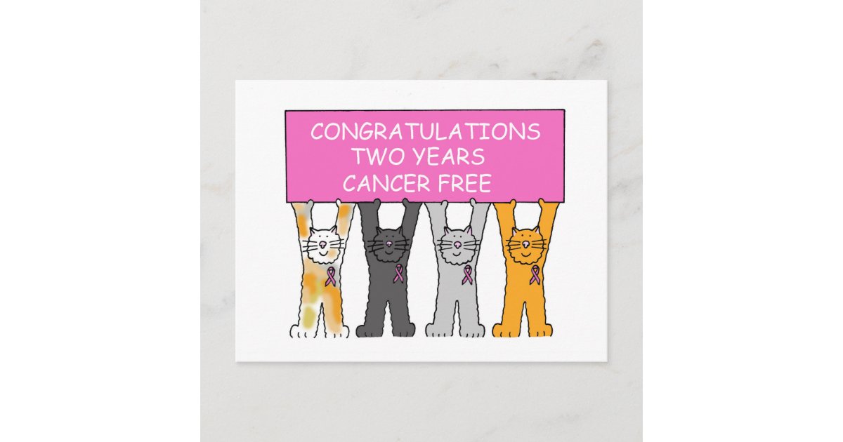 Congratulations Two Years Cancer Free. Postcard | Zazzle
