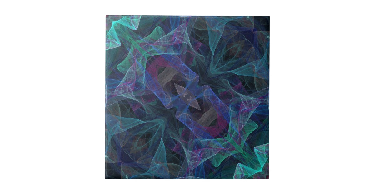 Continuous Matching Pattern Fractal Ceramic Tile | Zazzle