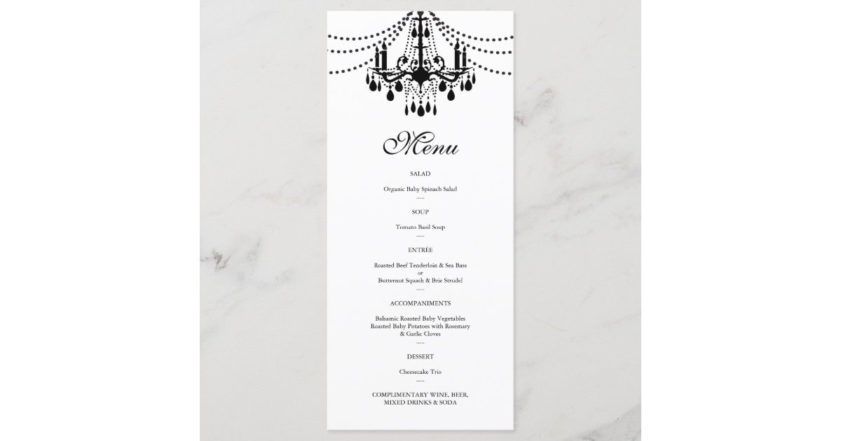 Corporate Dinner Menu | Zazzle