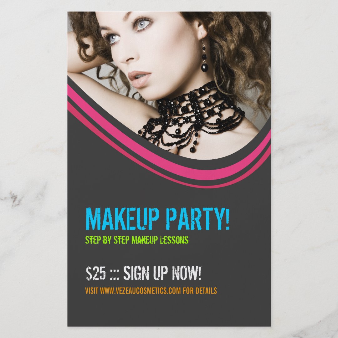 Cosmetics or Makeup Party Flyer | Zazzle