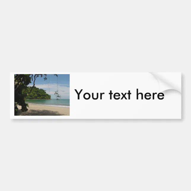 Costa Rica Beach Paradise Bumper Sticker | Zazzle