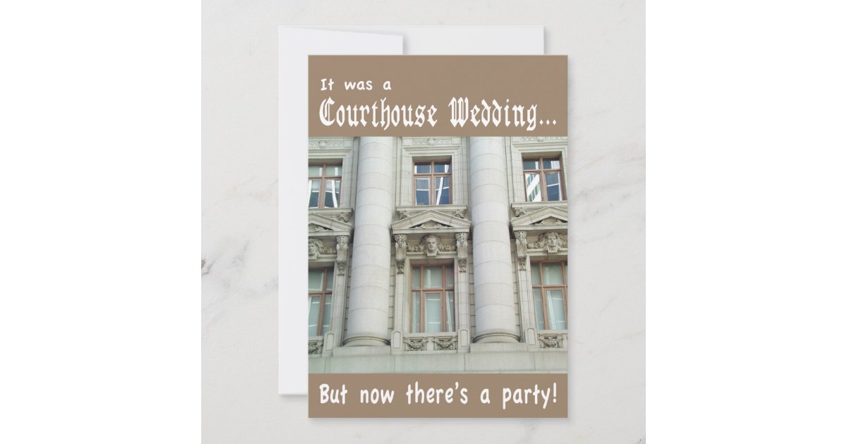 Courthouse Wedding Party Invitation | Zazzle