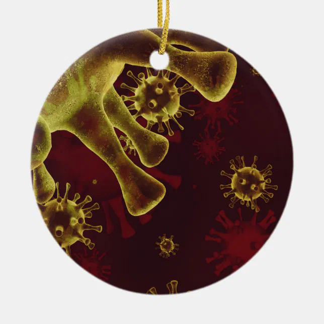 Covid-19 Coronavirus Virus Spreading as Medical Ceramic Ornament | Zazzle