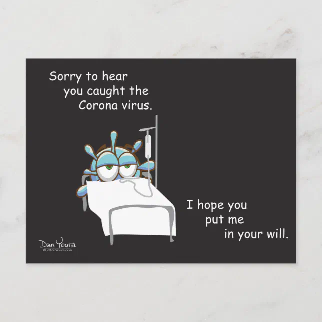 COVID Postcard #2 in CORONA series by Dan Youra | Zazzle