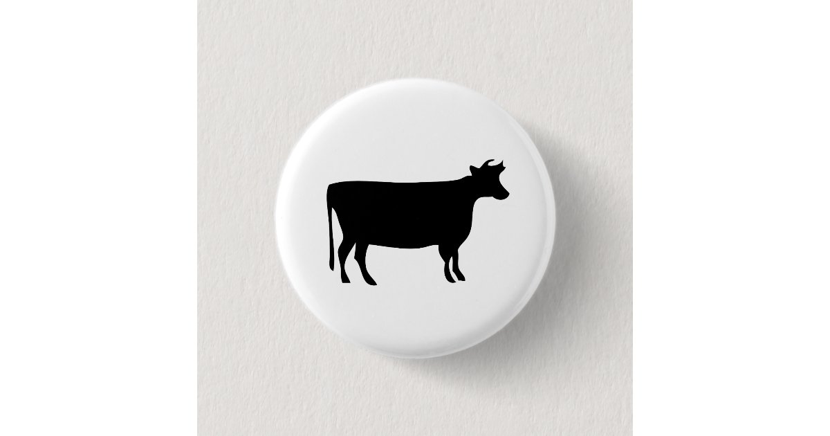 'Cow' Pictogram Button | Zazzle