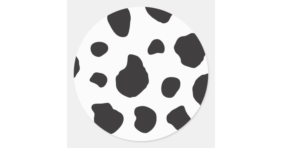 Cow Print, Cow Pattern, Cow Spots, Black And White Classic Round ...