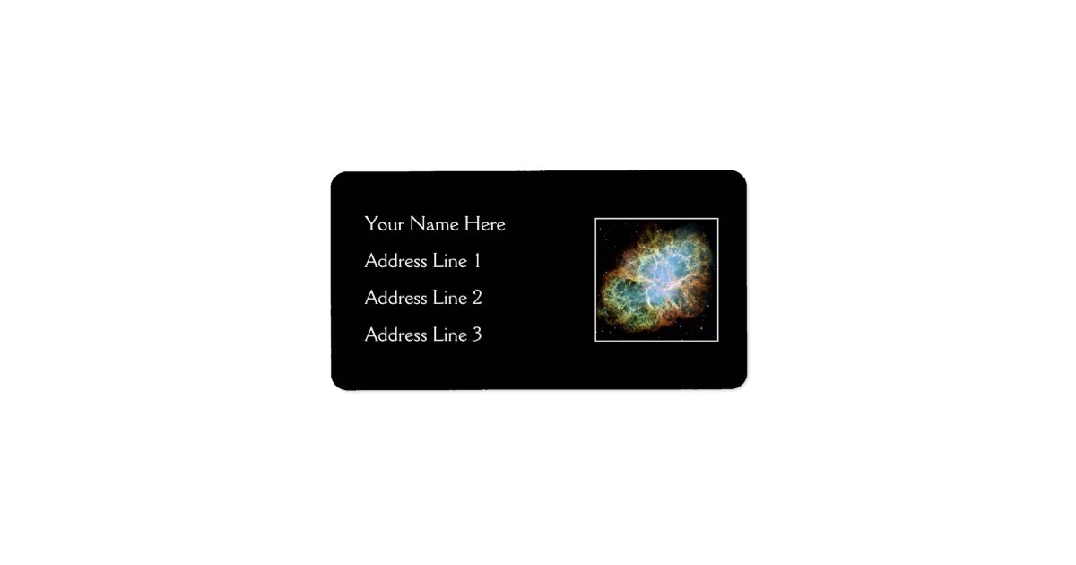 Crab Nebula – Hubble Telescope Label | Zazzle