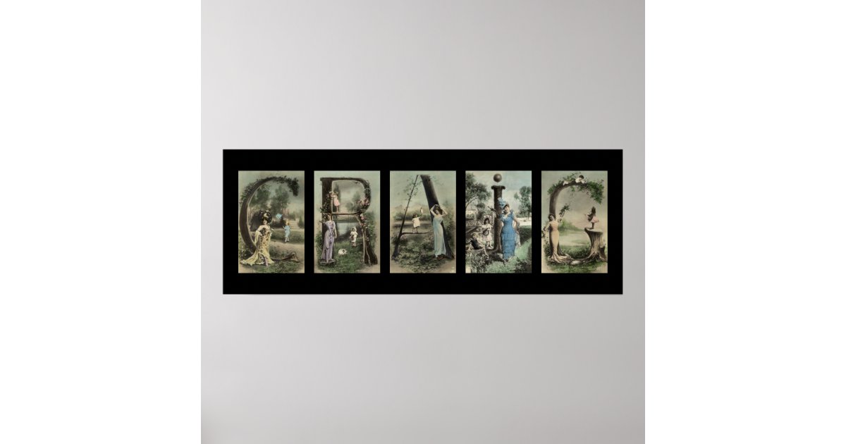 CRAIG Alphabet Letter Name Art Poster | Zazzle