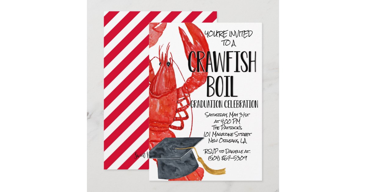 Crawfish Boil Graduation Invitation | Zazzle