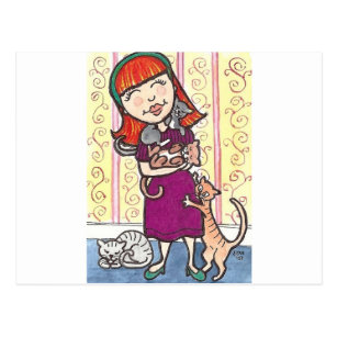 Kitten Cartoon Postcards | Zazzle AU