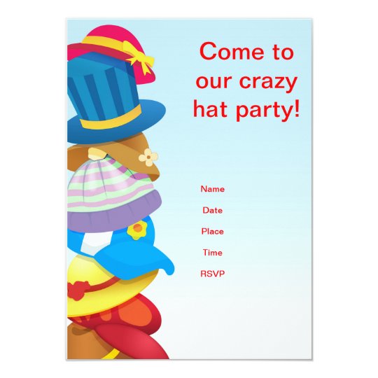 Crazy hat party invitation | Zazzle.com.au