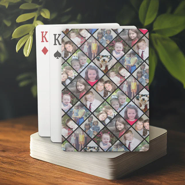 Create a Custom Photo Collage with 12 Photos Playing Cards | Zazzle