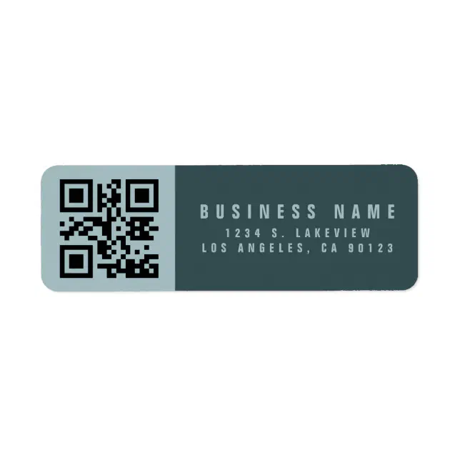 Create a Scannable QR Code | Modern Return Address Label | Zazzle