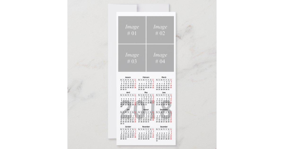 Create your own 2018 calendar Rack Card | Zazzle