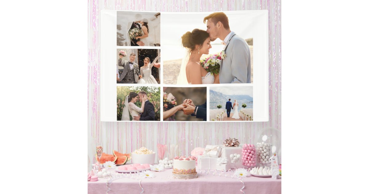Create Your Own 6 Photo Collage Banner | Zazzle