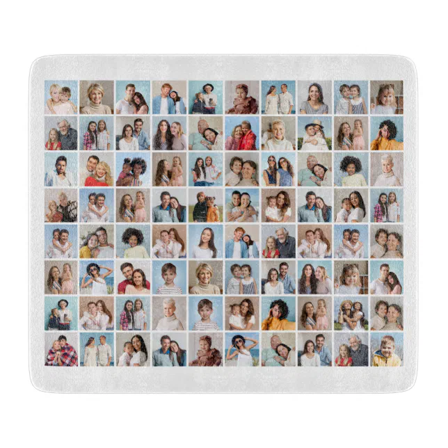 Create Your Own 80 Photo Collage Cutting Board | Zazzle