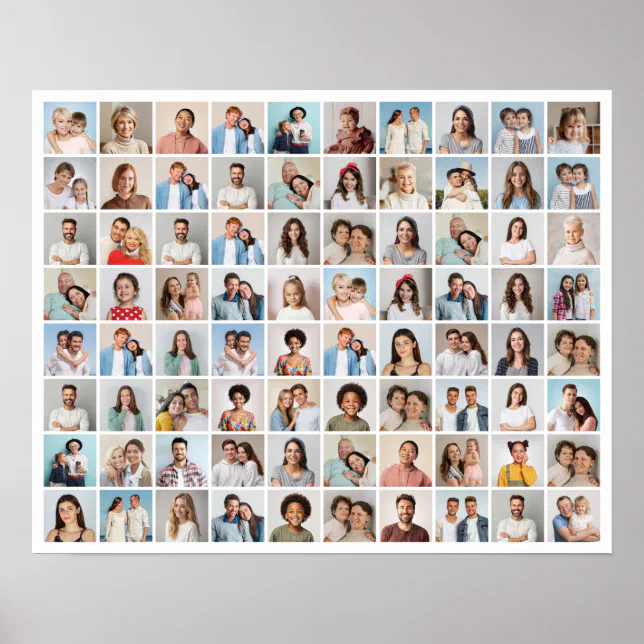 Create Your Own 80 Photo Collage Poster | Zazzle