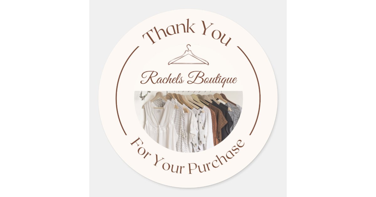 Create your own Custom Clothing Business Boutique Classic Round Sticker ...