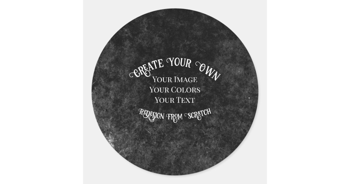 Create Your Own Custom Design Classic Round Sticker | Zazzle