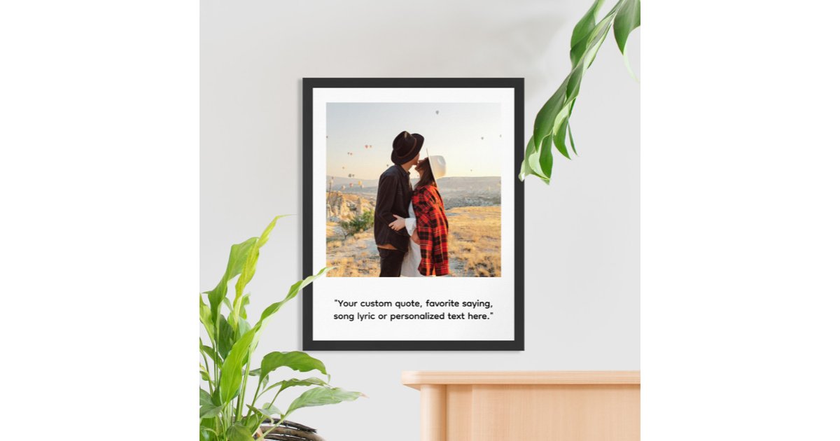 Create Your Own Custom Quote Personalised Photo Poster | Zazzle