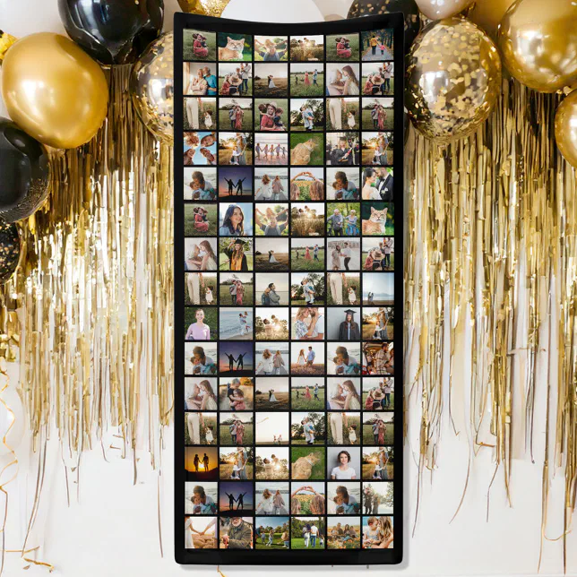 Create Your Own Personalised 90 Photo Collage Banner | Zazzle