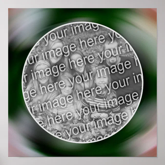 Create Your Own Photo Abstract Art Swirls Frame Poster | Zazzle
