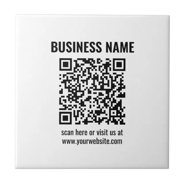Create Your Own QR Code | Transperant Ceramic Tile | Zazzle