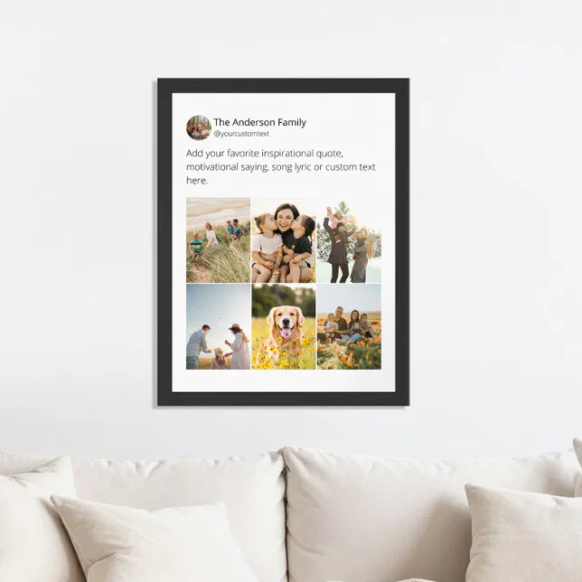 Create Your Own Social Media Photo Collage Poster | Zazzle