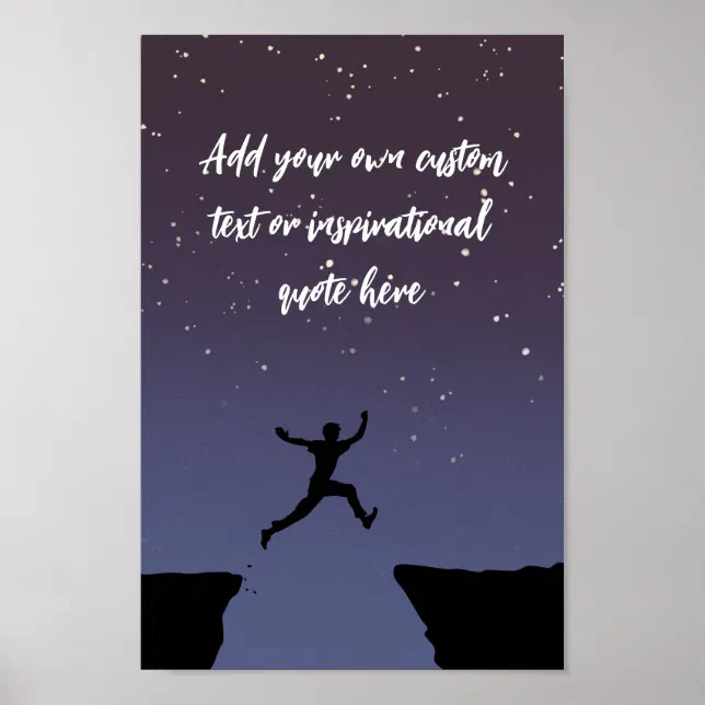 Create Your Own Starry Night Motivational Quote Poster | Zazzle