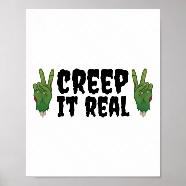 Creep It Real Zombie Hand Halloween Zombie Poster | Zazzle