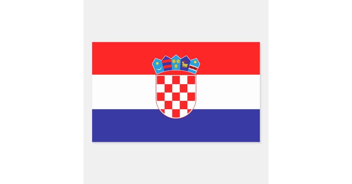 Croatian Flag Rectangular Sticker | Zazzle