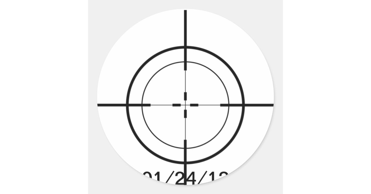 Crosshairs Classic Round Sticker | Zazzle