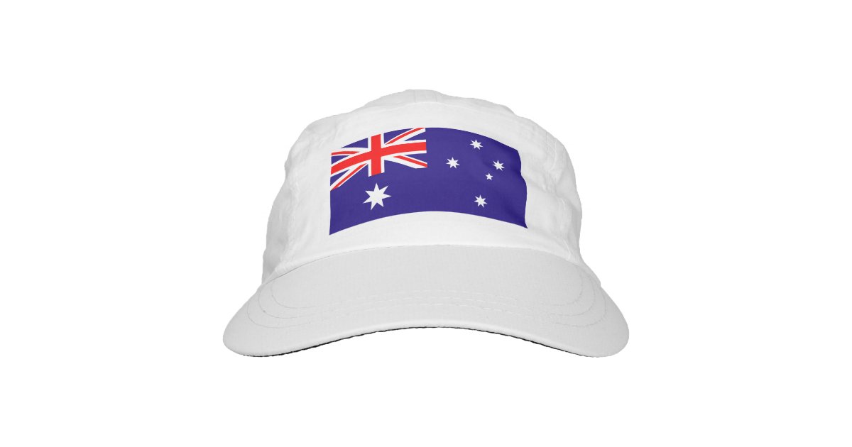 Custom Australian flag knit and woven sports hats | Zazzle