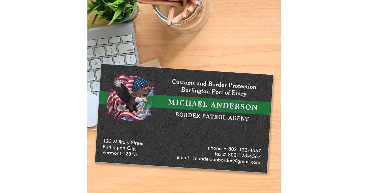 Custom Border Patrol Military Police Federal Logo Business Card | Zazzle