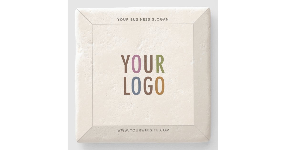 Custom Branded Stone Coaster Your Company Logo | Zazzle