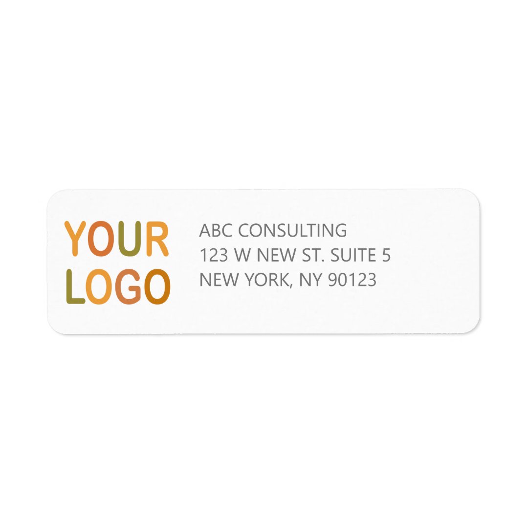 Custom Business Branding LOGO Label Return Address Label | Zazzle