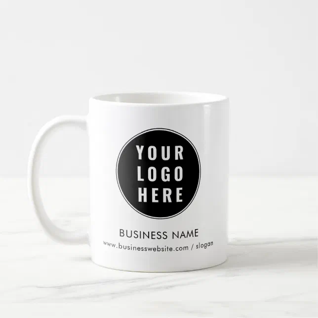 Custom Business Logo and Company Website Custom Coffee Mug | Zazzle