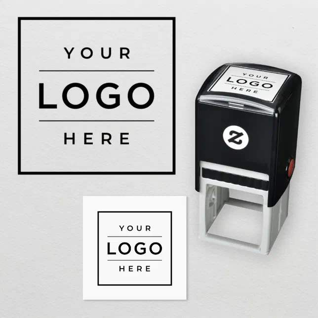 Custom Business Logo Company Branded Self-inking Stamp | Zazzle