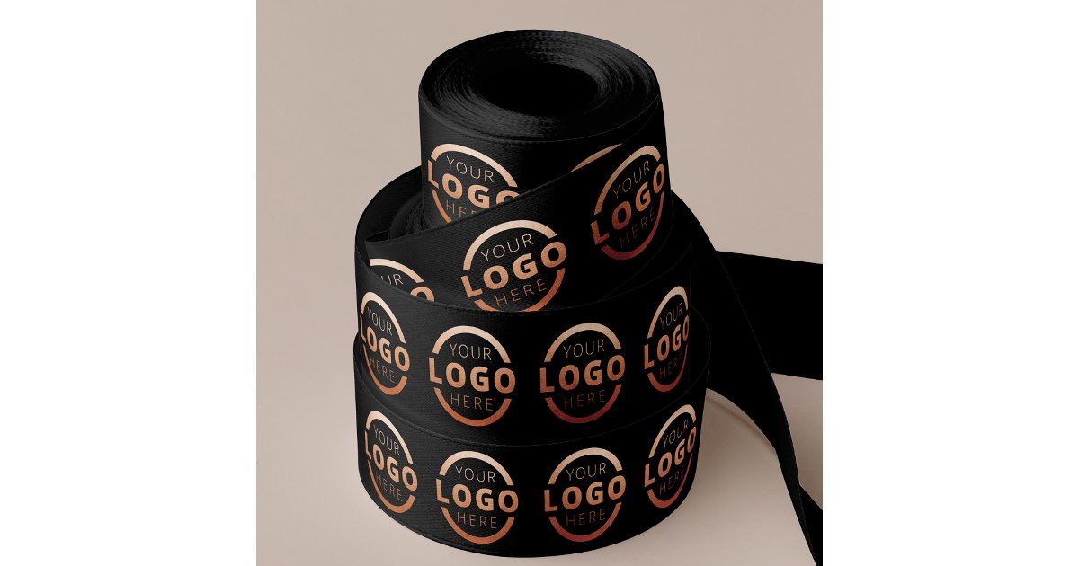 Custom Business Logo Corporate Marketing Promo Satin Ribbon | Zazzle