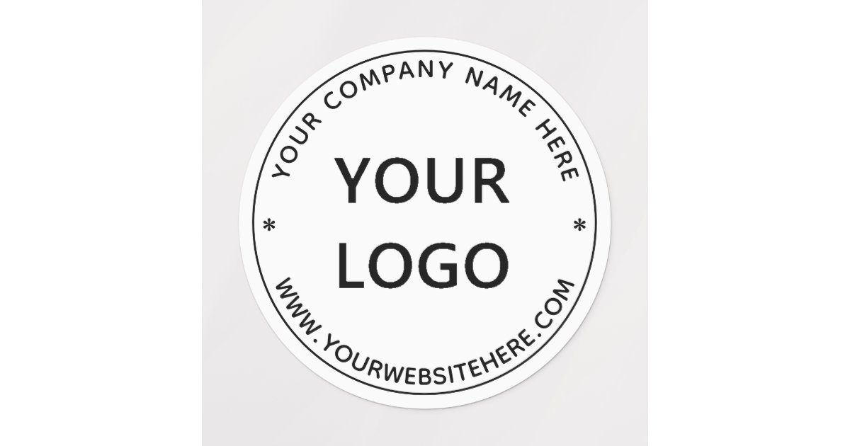 Custom Business Logo Name Info Personalised Labels | Zazzle