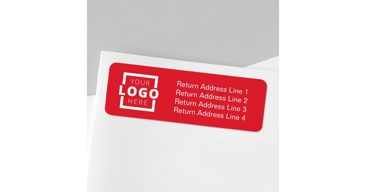 Custom Business Logo Promotional Branded Label Return Address Label ...