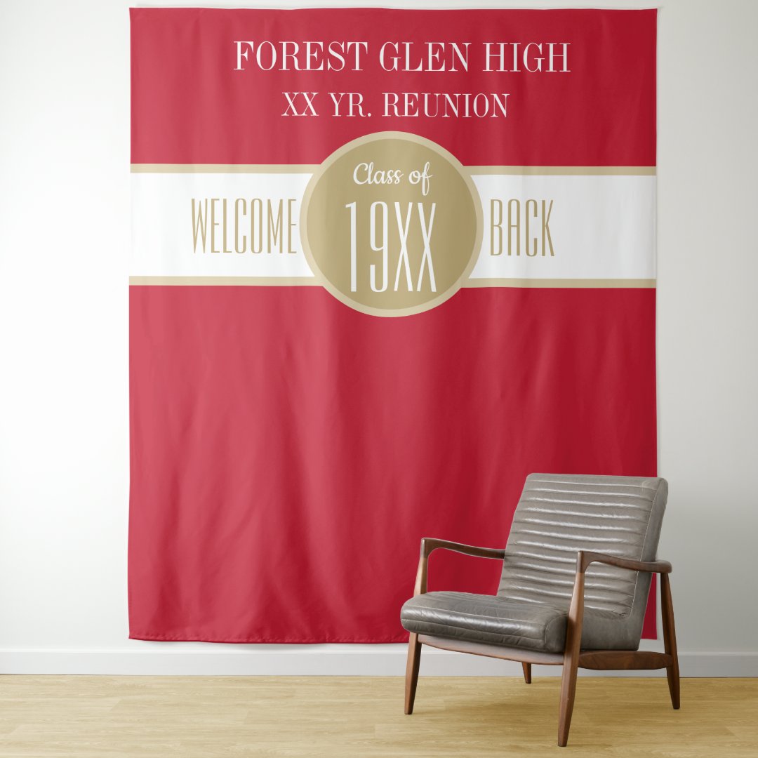 CUSTOM!! Class Reunion Photo backdrop Tapestry | Zazzle