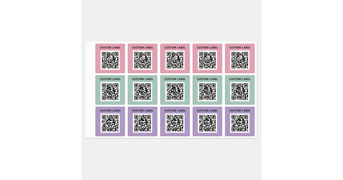 Custom Colour Coded Organisation QR Code Stickers | Zazzle