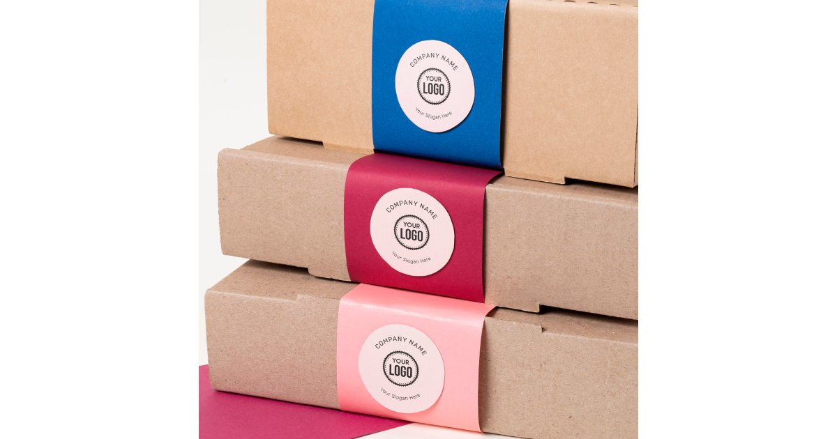 Custom Company Logo And Slogan With Promotional Classic Round Sticker ...