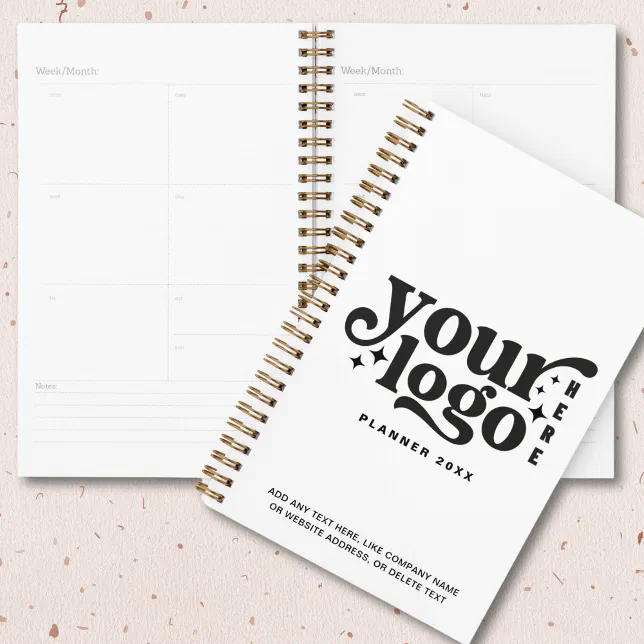 Custom Company Logo Promotional Weekly & Monthly Planner | Zazzle