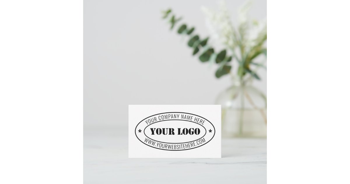 Custom Company Logo Stamp Business Card Template | Zazzle